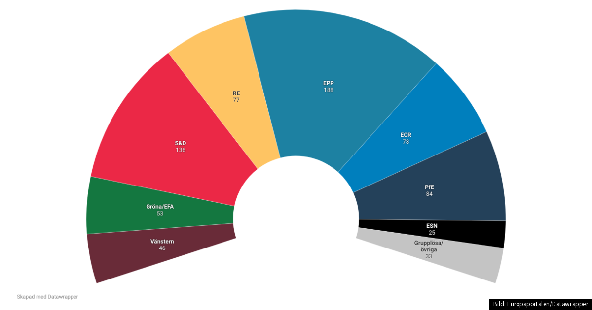 Så blir partigrupperna i EU-parlamentet
